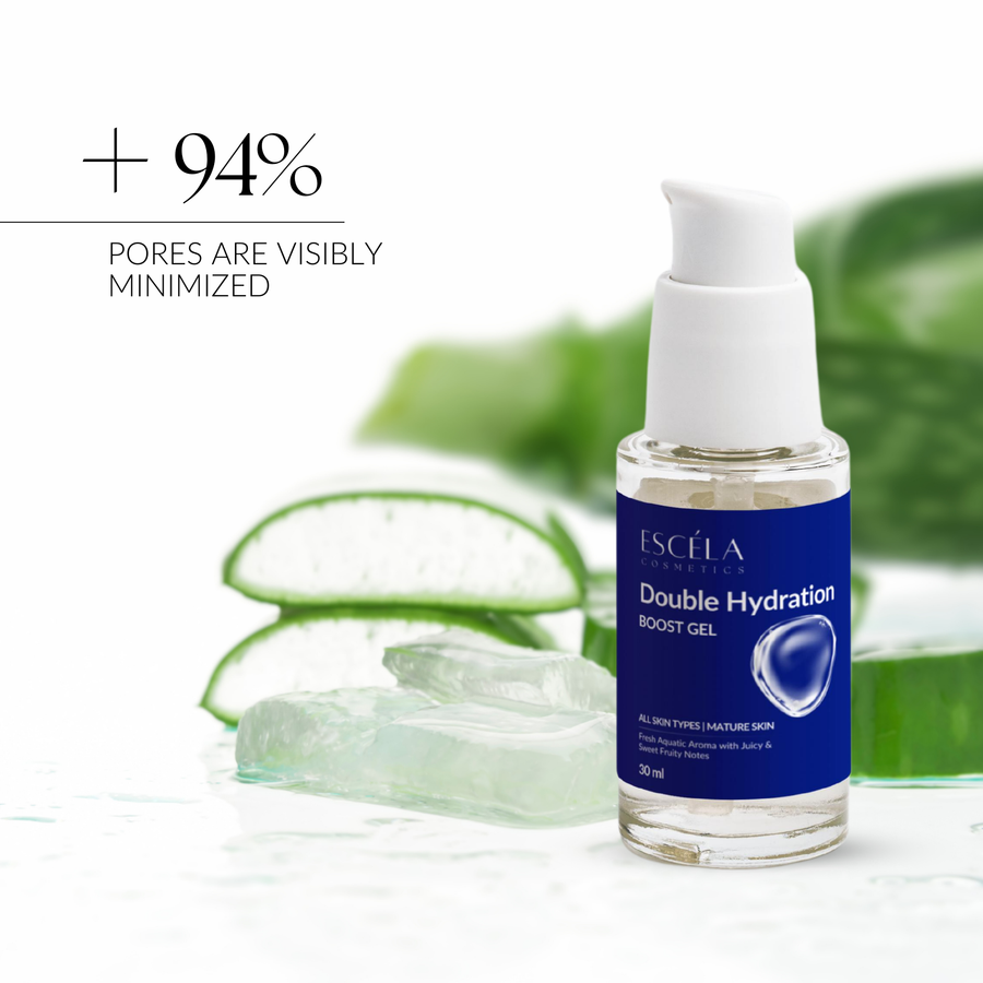 Double Hydration Boost Gel, Hydrating, Plumping Gel | Escéla Cosmetics