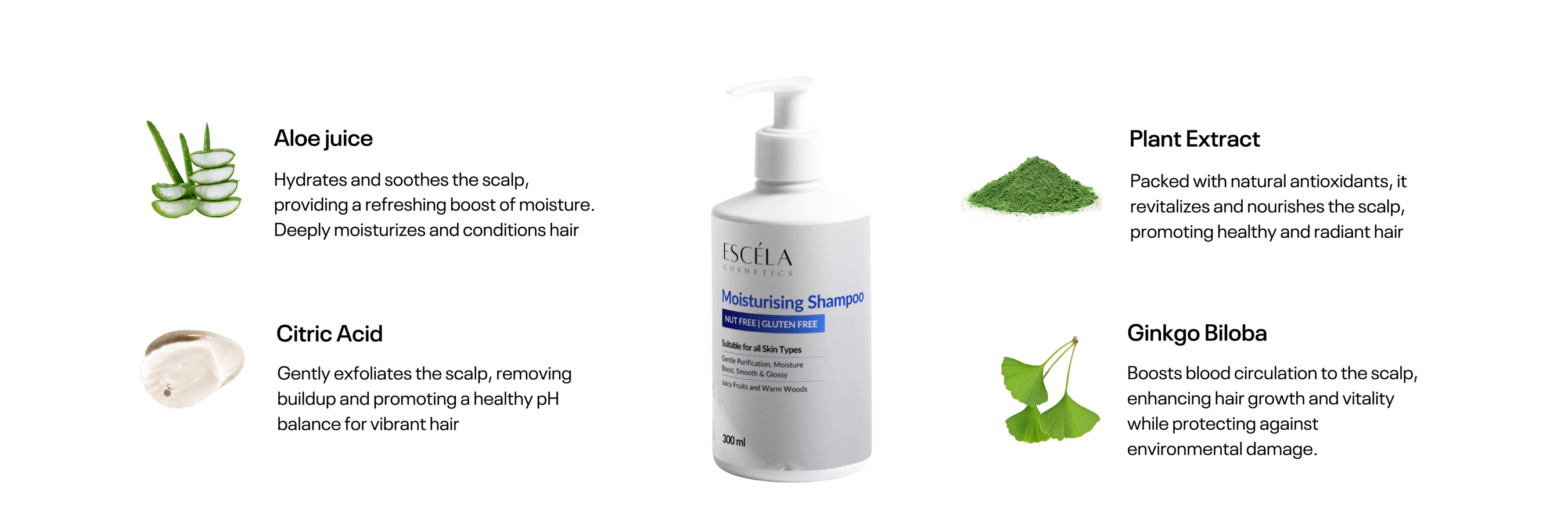 Moisturising Shampoo | Escéla Cosmetics